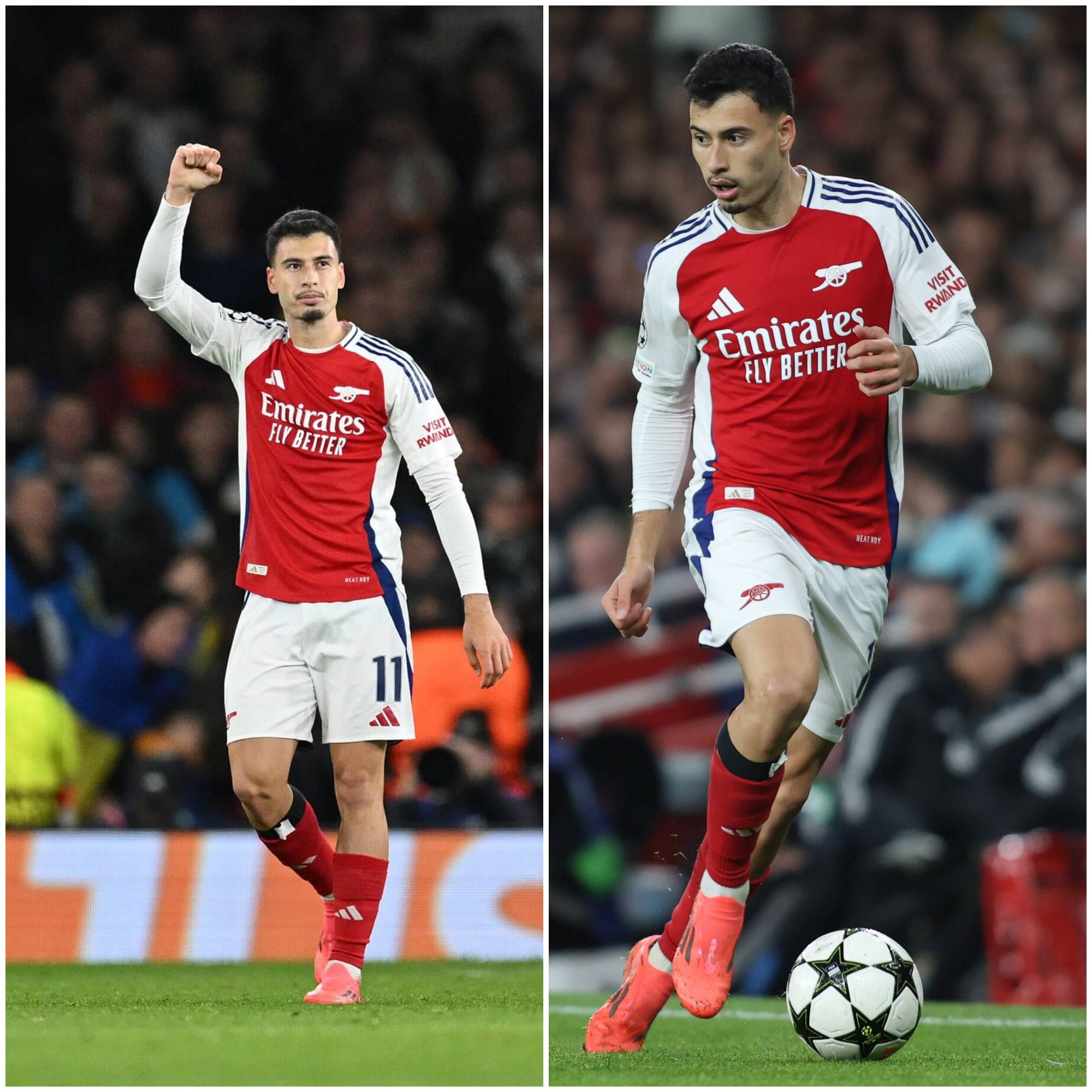 100% tackles, 100% dribbles, 7 duels won: £50m Arsenal star Gabriel Martinelli is back to his ...