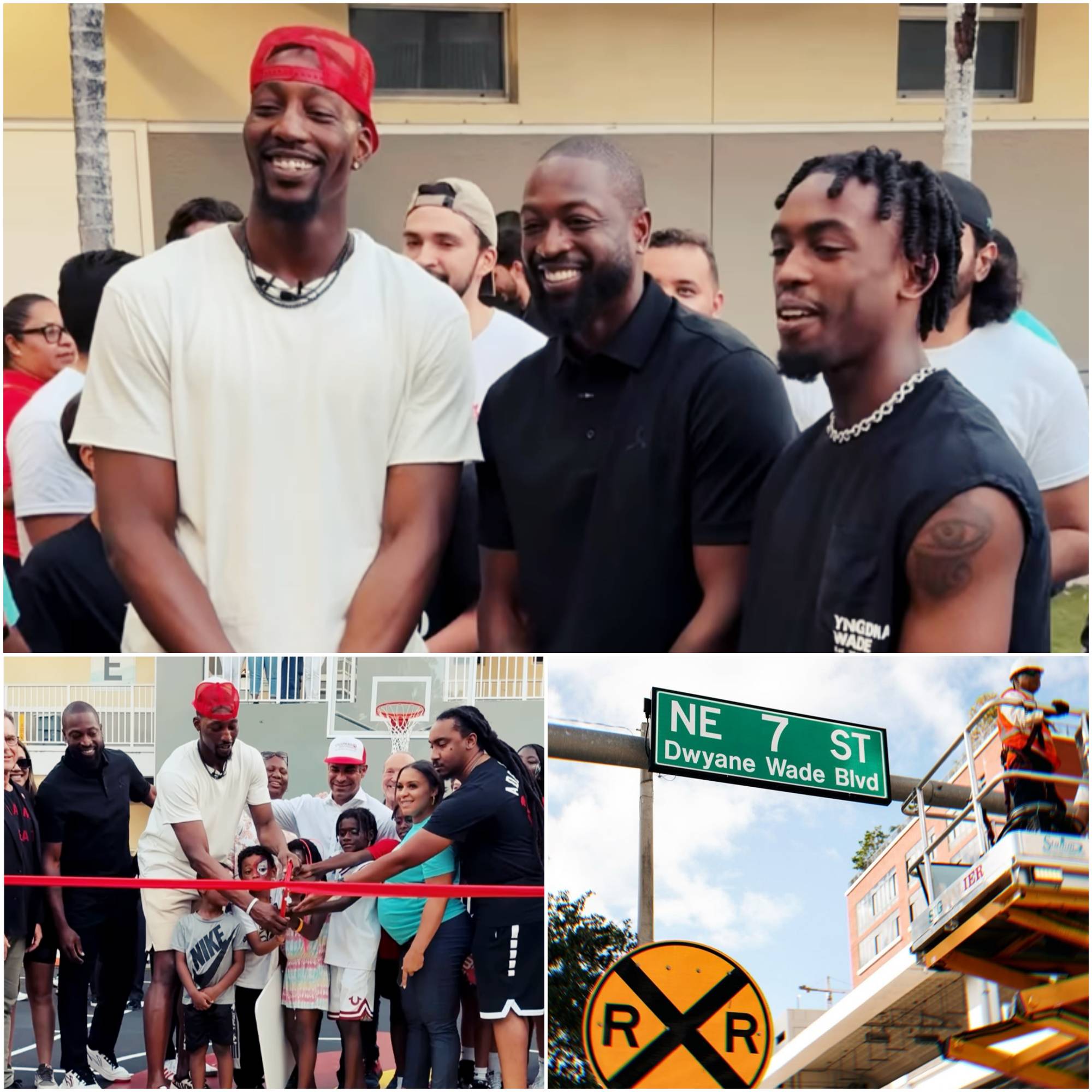 Dwyane Wade, Bam Adebayo dedicate basketball court to Miami community ...