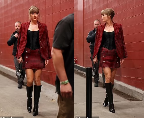 Taylor Swift's entourage get into 𝗵𝗲𝗮𝘁𝗲𝗱 𝗮𝗹𝘁𝗲𝗿𝗰𝗮𝘁𝗶𝗼𝗻 as she arrives to ...