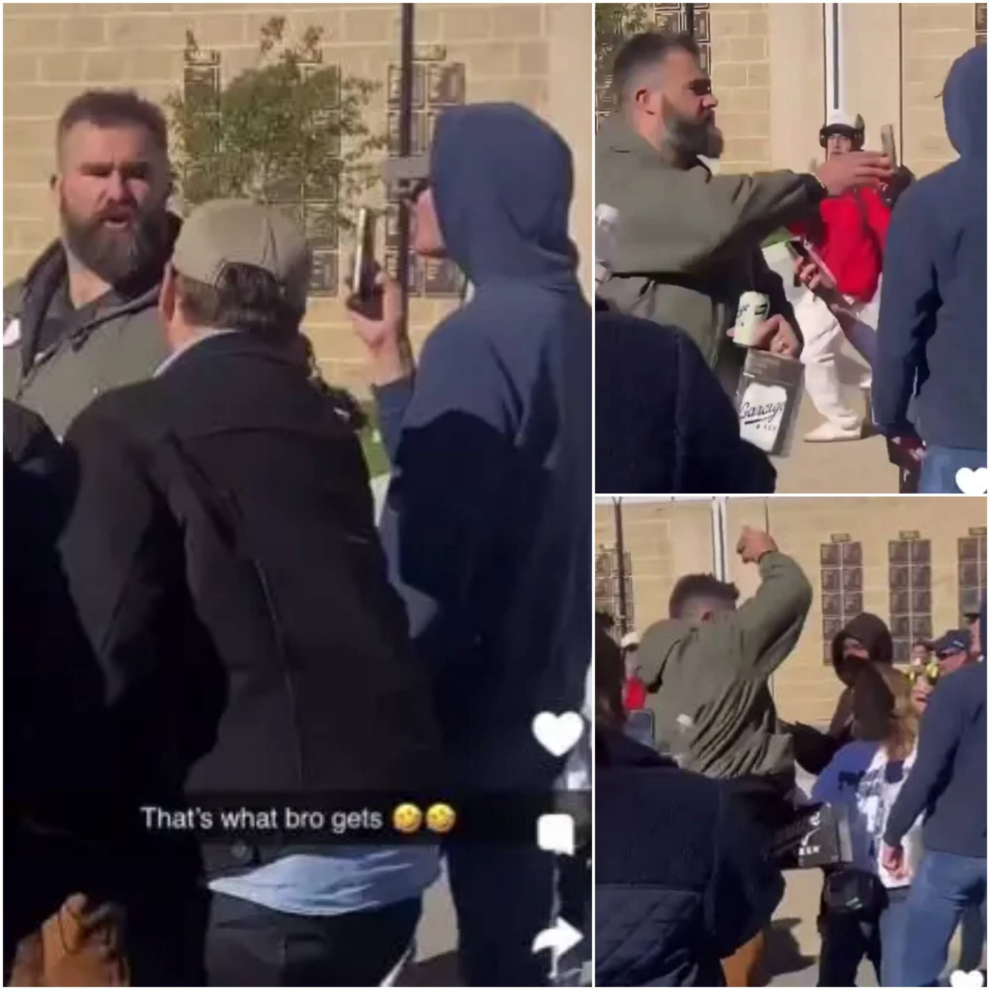 See how Sports world reacts to Angry Jason Kelce smashing fan’s phone ...