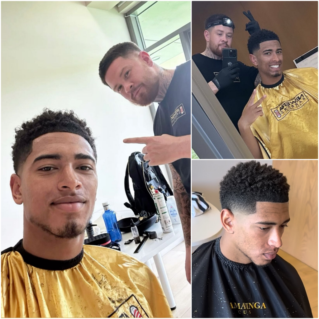 FRESH LOOK: Jude Bellingham gets a stylish haircut from Camavinga’s ...